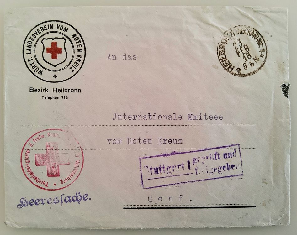 Deutschland Rotes Kreuz 1918, Heilbronn (Gebraucht) in Buchrain für CHF ...