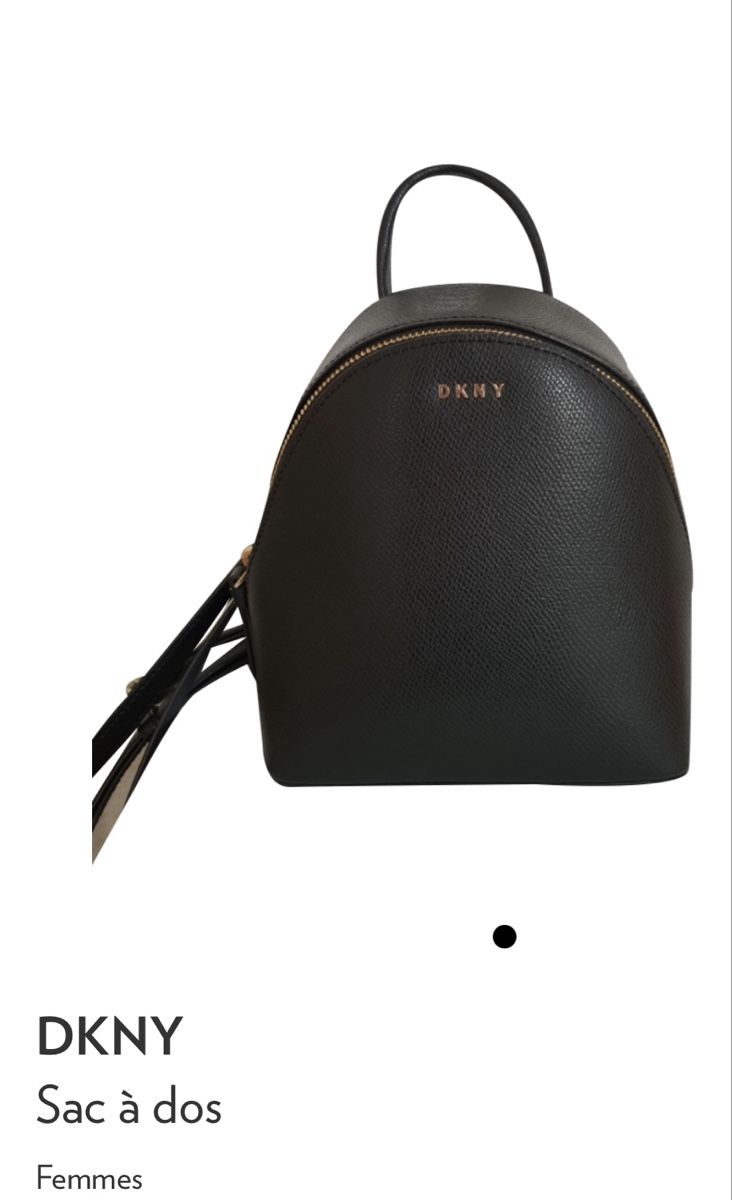 sac à dos DKNY en cuir noir neuf / SVP lisez bien le texte (Neuf (Voir ...