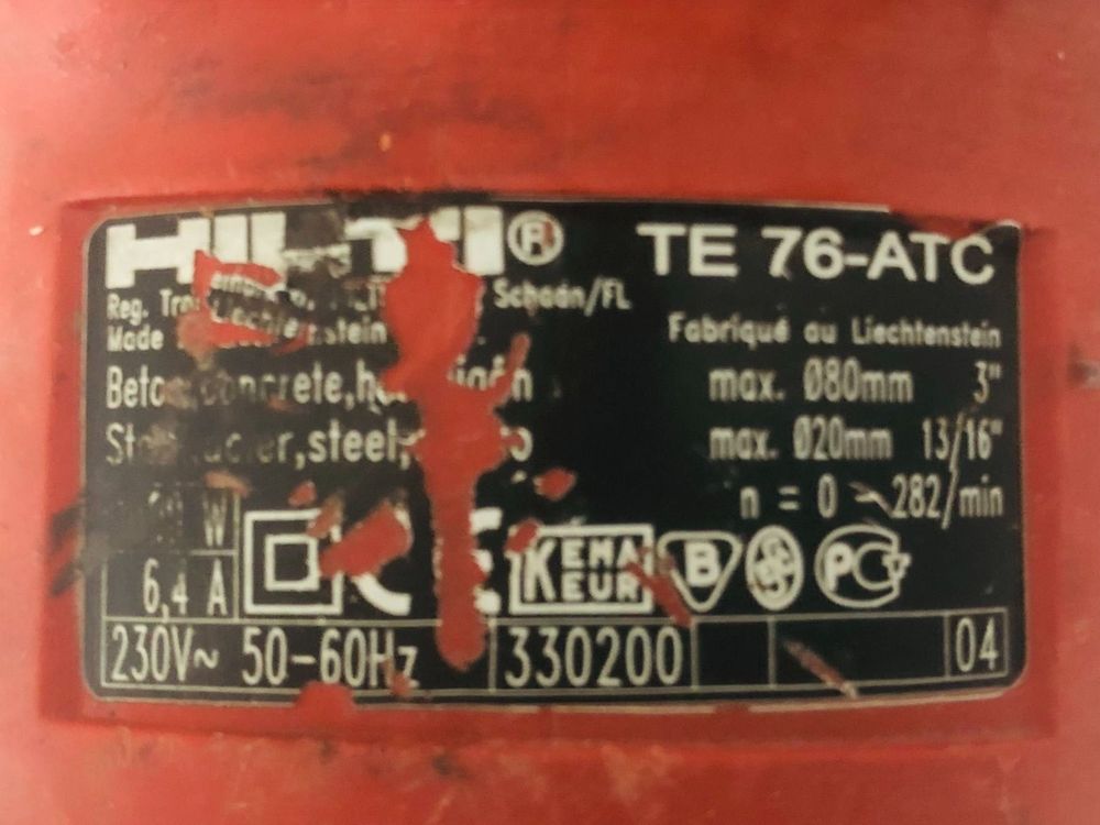 HILTI TE 76-ATC BOHR UND MEISSELHAMMER (Gebraucht) in Langenthal für ...