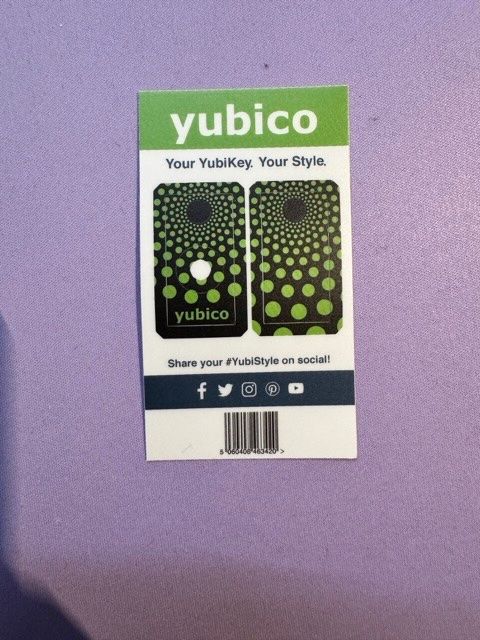 Yubico YubiKey YubiStyle Cover Aufkleber für Modell A/C NFC (Neu ...