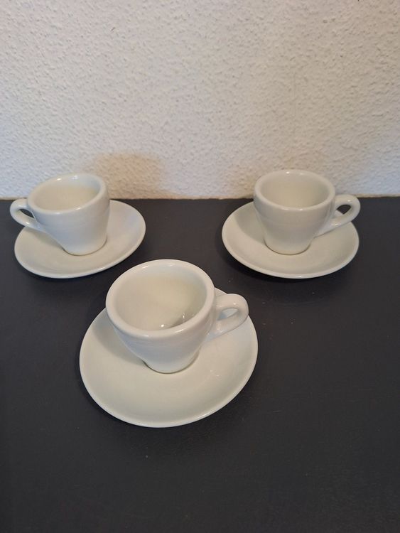 IPA Espresso Tassen+ Unterteller, Porzellan Dickwandig Italy (Gebraucht ...