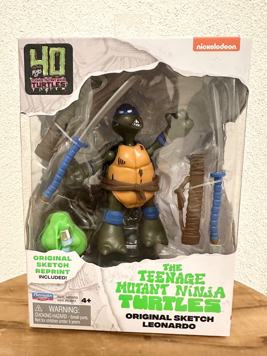 PLAYMATES 2024 TMNT NINJA TURTLES ORIGINAL SKETCH LEONARDO (Neu und ...