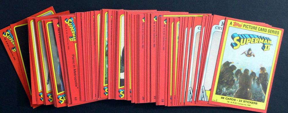 SUPERMAN II COMPLETE TRADING CARDS SET 88 TOPPS 1980 (Gebraucht) in ...