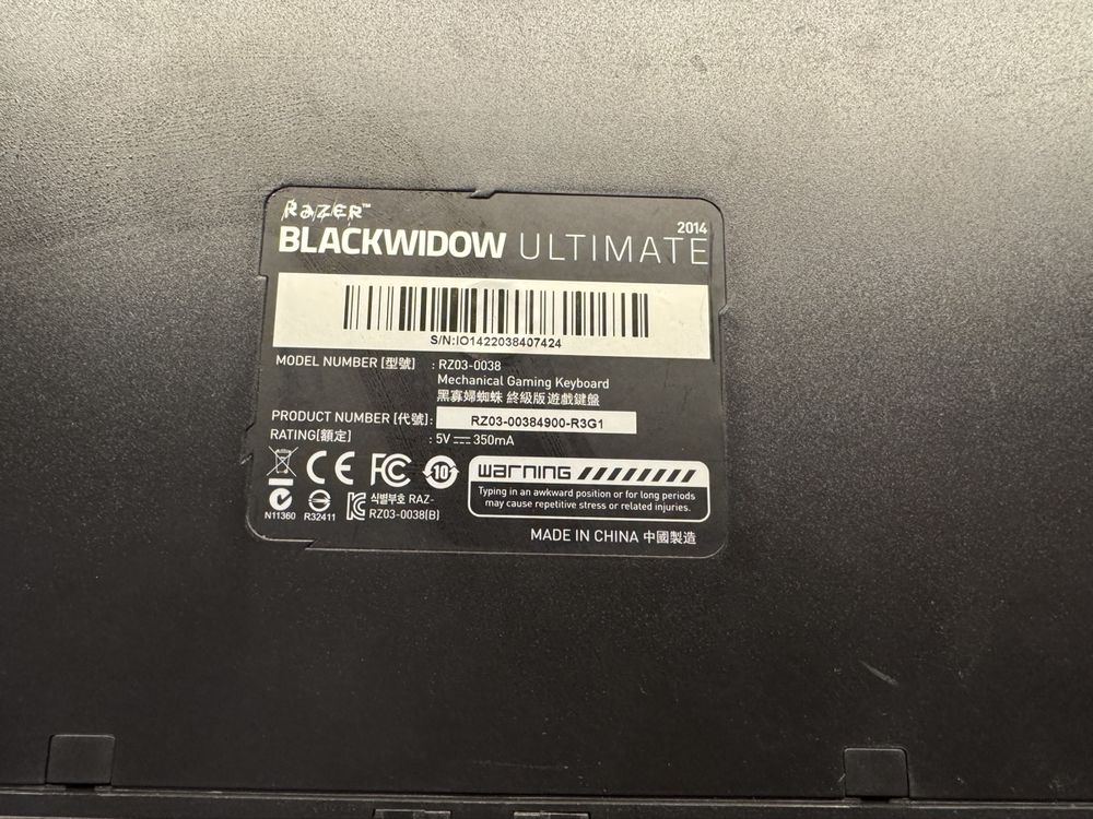 Razer BlackWidow Ultimate – Mechanische Gaming-Tastatur (DE- (Gebraucht ...