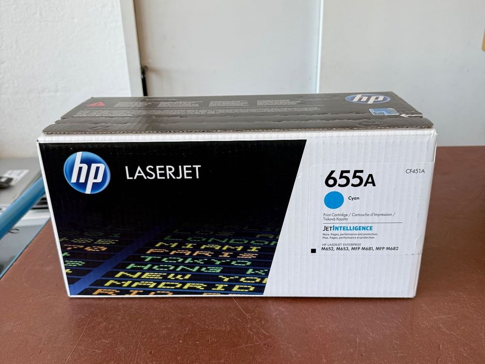 HP Color LaserJet M652, M653, M681 cyan Toner, 655A, CF451A (Neu und ...