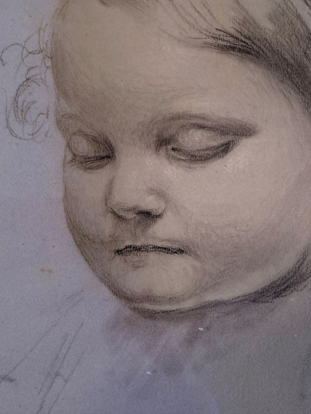 Melchior Paul von Deschwanden Zeichnung antik Kinderkopf (Gebraucht) in ...