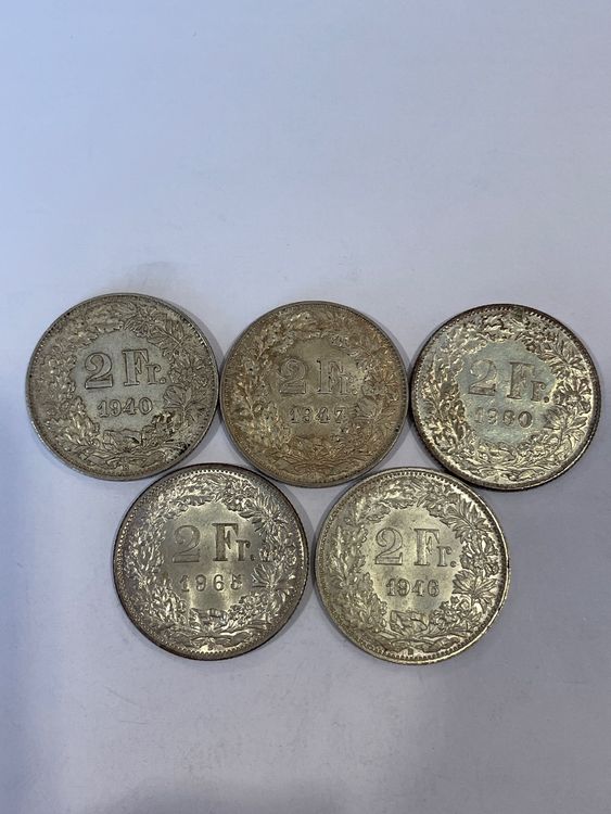 5stk. 2.- silber div jahrg. (47) (Gebraucht) in Bonstetten für CHF 32 – mit Lieferung auf ...