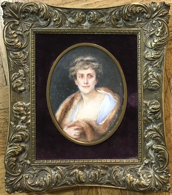 Antike Miniature Portrait Gemälde Unleserlich Signiert (Gebraucht) in Root für CHF 30 – mit ...