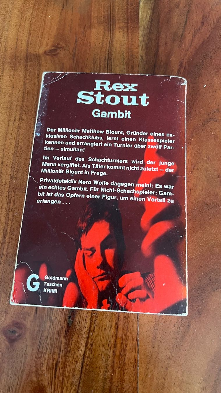 Rex Stout - Gambit - Krimi (Gebraucht) in Schübelbach für CHF 4 – mit ...