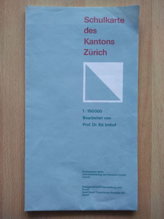 Schulkarte des Kantons Zürich / 1980 (Gebraucht) in Jona für CHF 8.5 – mit Lieferung auf Ricardo ...