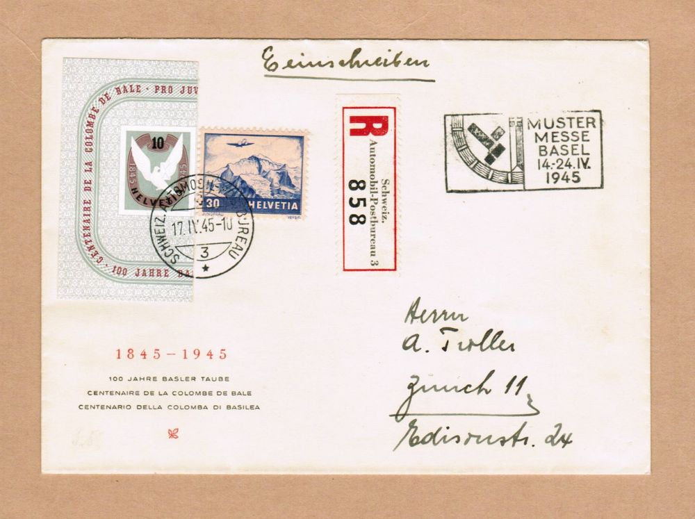 R-Brief mit Ausschnitt aus BS-Block (Gebraucht) in Bern für CHF 5 – mit Lieferung auf Ricardo kaufen