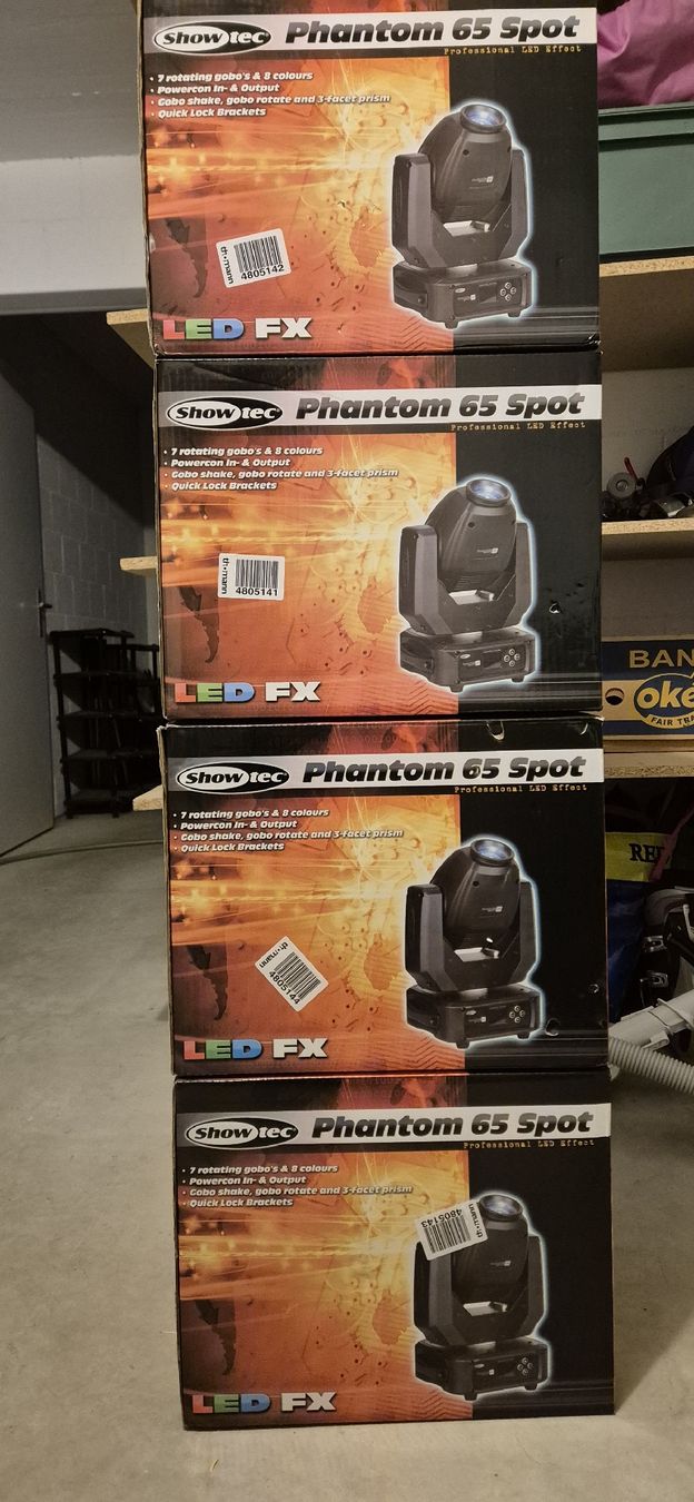 Showtec Phantom 65 Spot Moving Head, 4 Stk. zu verkaufen (Gebraucht) in ...