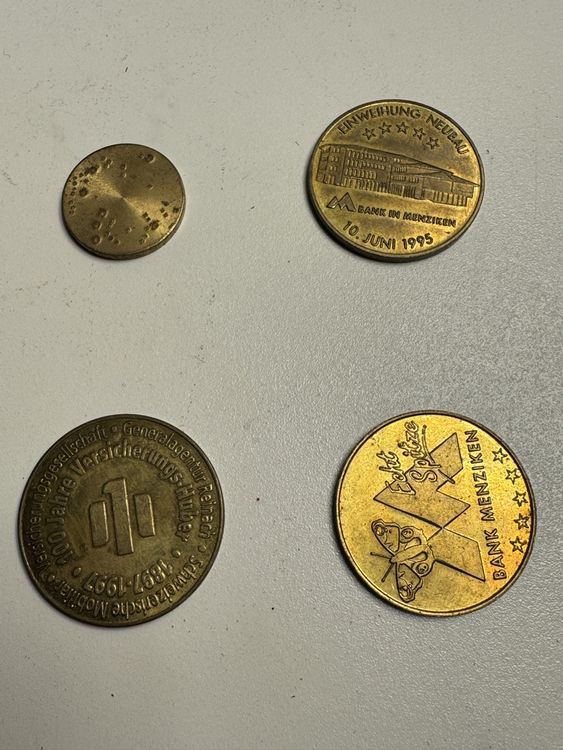 Alte Schweizer Jetons / Token, 4 Stk. Raritäten! (Gebraucht) in ...