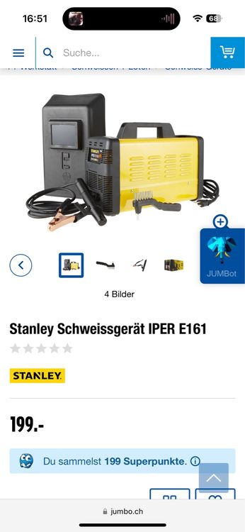 Schweissgerät STANLEY IPER E161 (Neu (gemäss Beschreibung)) in Tägerig ...