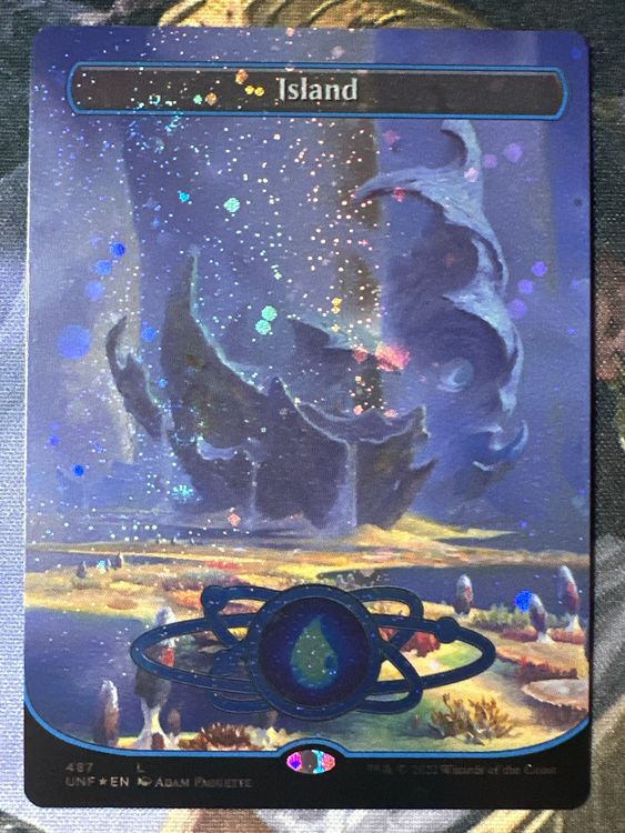 Full Art Basic Land GALAXY FOIL 487 Unfinity (Neu (gemäss Beschreibung ...