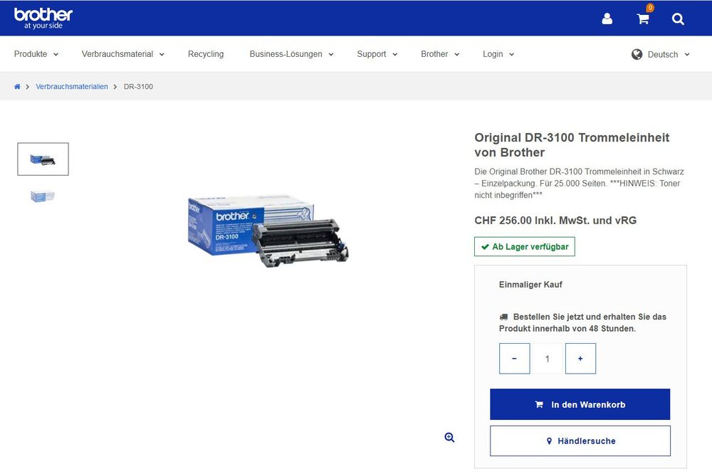 Brother DCP-8060/HL-5250/HL-5280/MFC-8860 Drum Kit, DR-3100 (Neu und ...