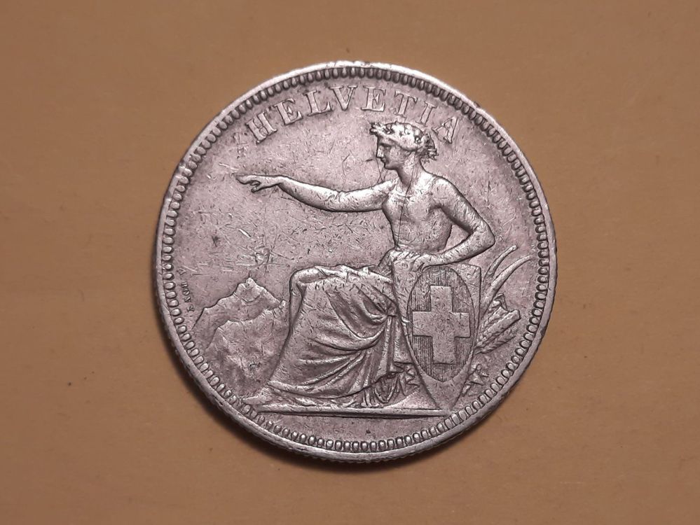 Schweiz 5 Franken Sitzende Helvetia 1874 B. Silber | Kaufen auf Ricardo