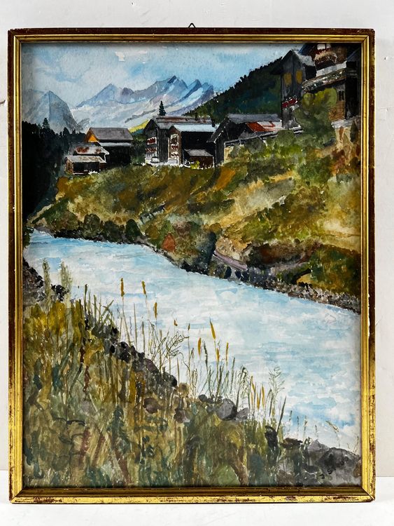 Landschaft Aquarell Signiert. | Kaufen auf Ricardo