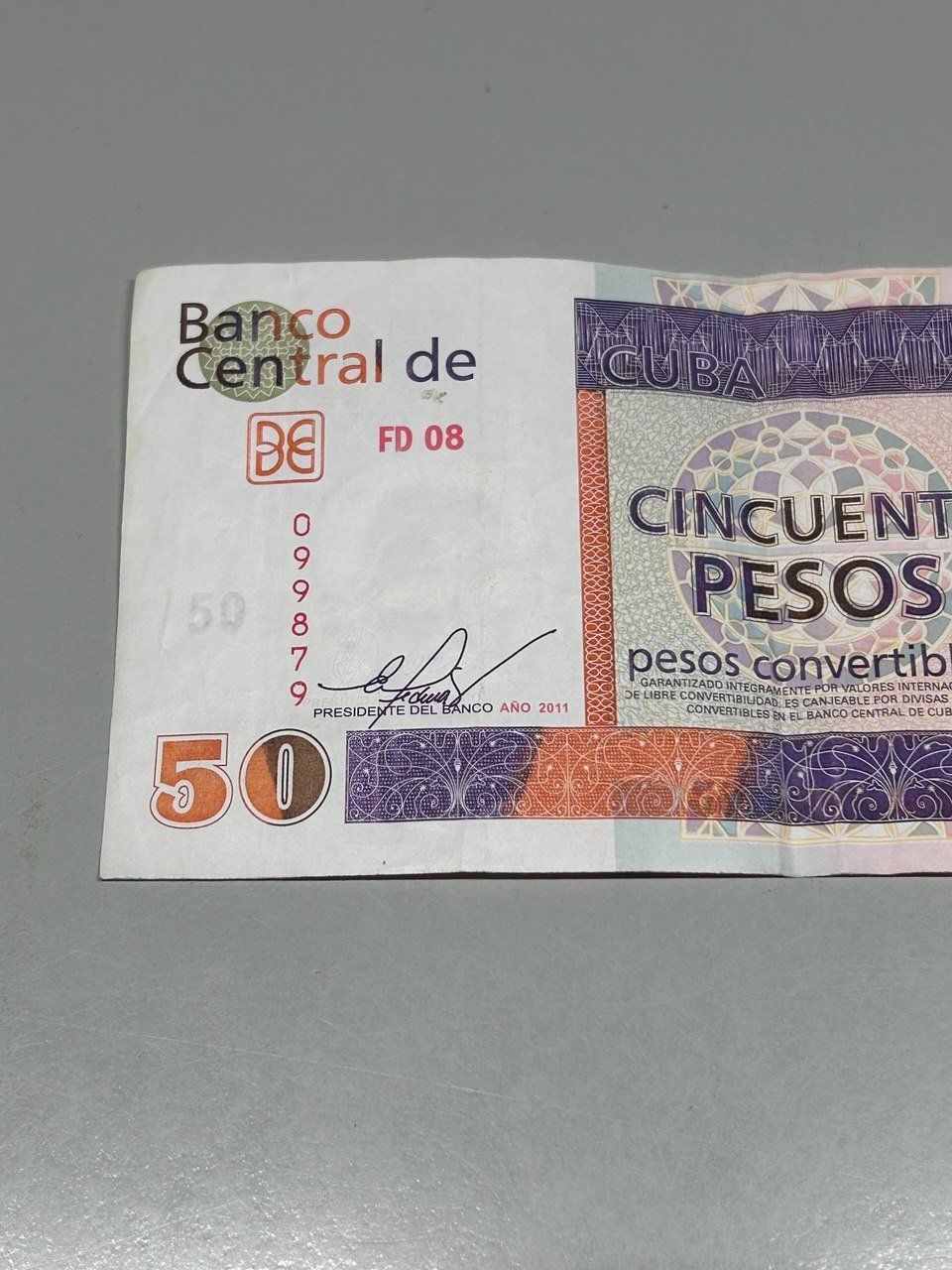 50 pesos convertibili cubani (CUC) emesso nel 2011 (Usato) a Giubiasco ...