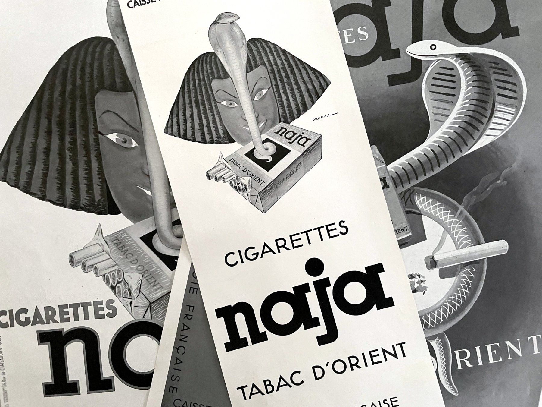 Naja Cigarettes - 3 alte Werbungen / Publicités 1937/39 (Gebraucht) in ...