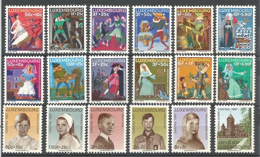 18 Timbres de 1965/67 ( Luxembourg / Neufs**) | Kaufen auf Ricardo
