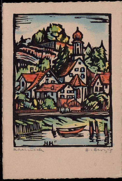 Karte Rheineck von Herzig, Heinrich (Rheineck 1887-1964 ) (Gebraucht) in Aarau für CHF 15 – mit ...