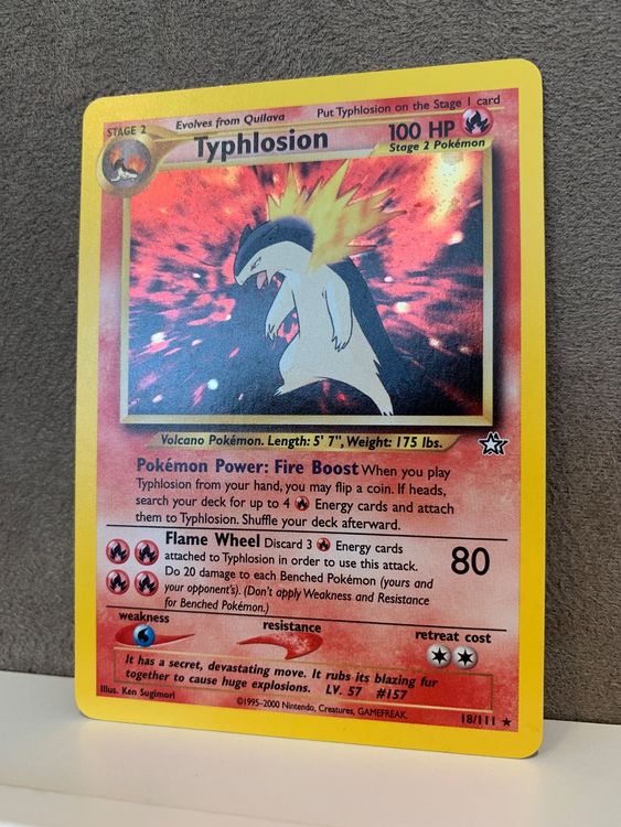 18/111 Typhlosion Tornupto Holo ENG Pokemon Neo Genesis | Kaufen auf Ricardo