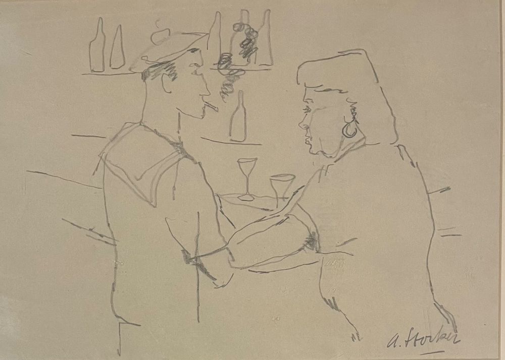 Alex Stocker (1926-1954) Zeichnung Handsigniert | Kaufen auf Ricardo