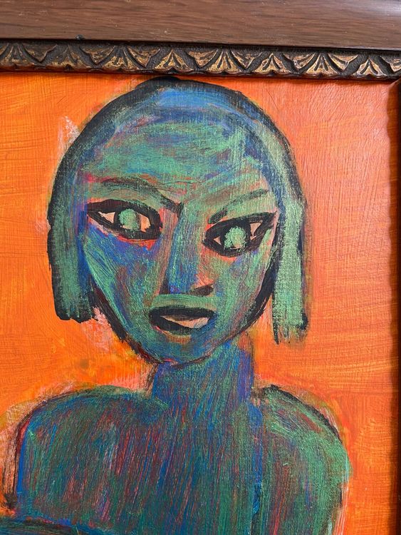 Bild Art Brut Doppeltes Portrait Peter Ammon 2014 | Kaufen auf Ricardo