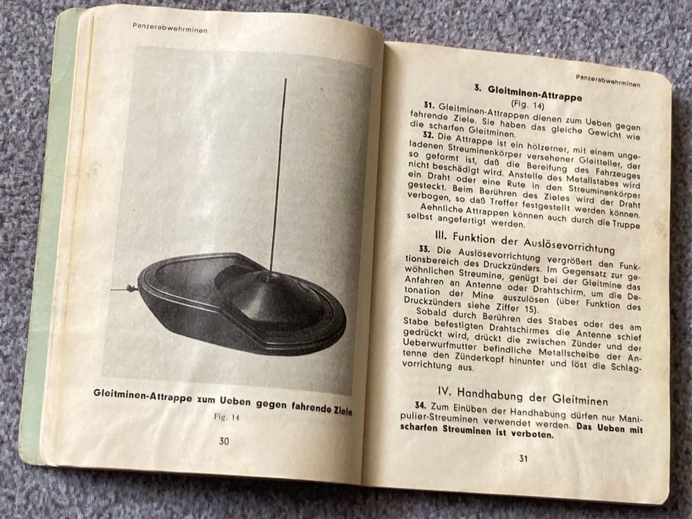 Reglement: Pzaw Minen/Tretminen/Sprengladungen - 1943 | Kaufen auf Ricardo