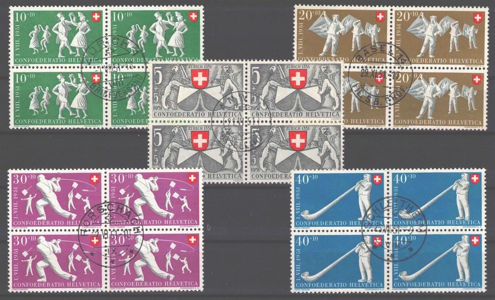 Pro Patria 1951 im 4er-Block ʘ (Neu (gemäss Beschreibung)) in Nuglar für CHF 24 – mit Lieferung ...