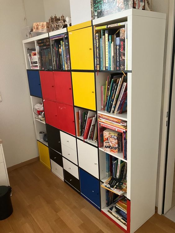 IKEA KALLAX Regal im Mondrian-Stil - Designer Look - 5x5 (Gebraucht) in ...