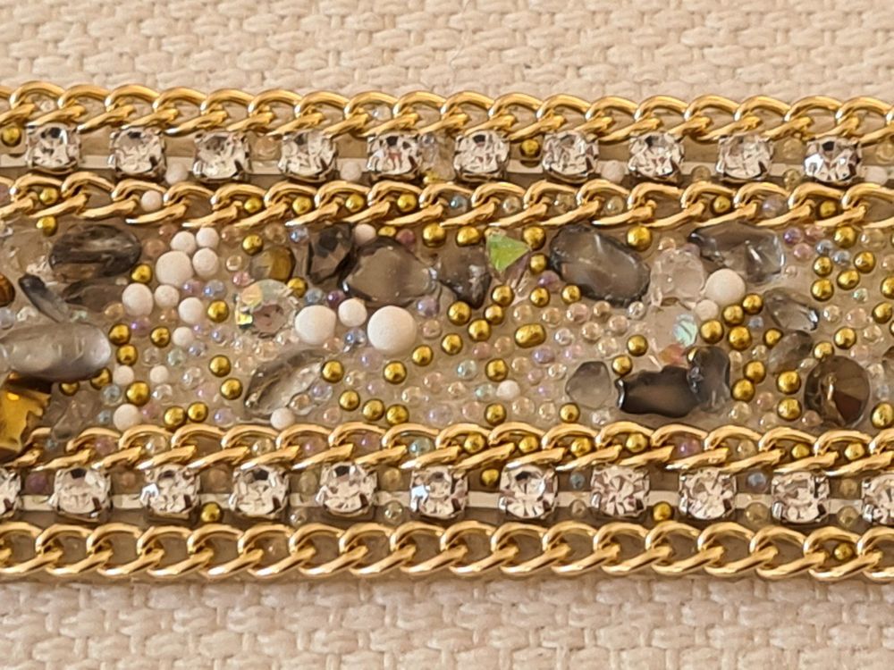 Schönes Band mit Strass, 48 cm, DIY, zum Aufnähen/Aufkleben (Neu ...