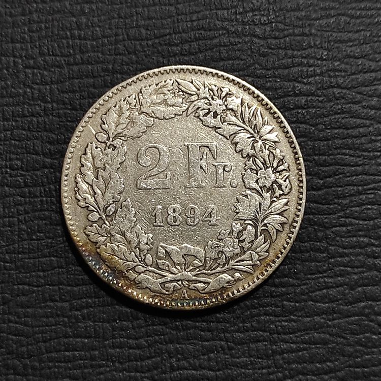 Silbermünze Helvetia 2 Franken 1894 Schweiz | Kaufen auf Ricardo