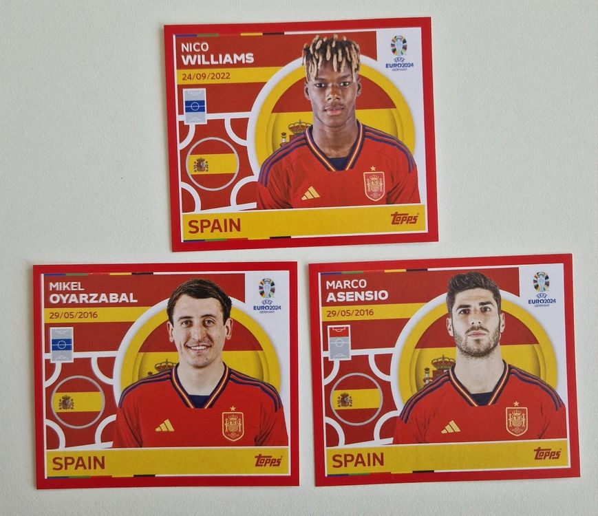 Topps UEFA Euro 2024 Sammelbilder ESP 15, ESP 16, ESP 17 | Kaufen auf ...