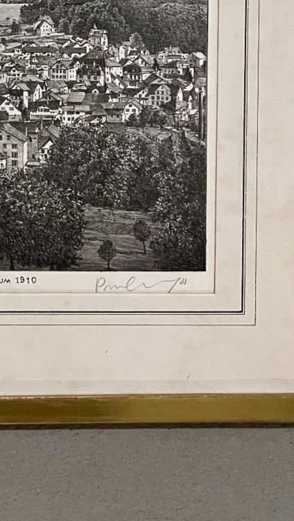 wunderschön gerahmter Stich/Litho Wald/ Kt Zürich. Paul Wyss (Gebraucht) in Rikon im Tösstal für ...