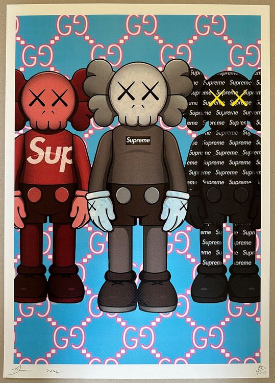 Death: Gucci Supreme KAWS, Street Art, signiert 85/100 (Neu (gemäss ...