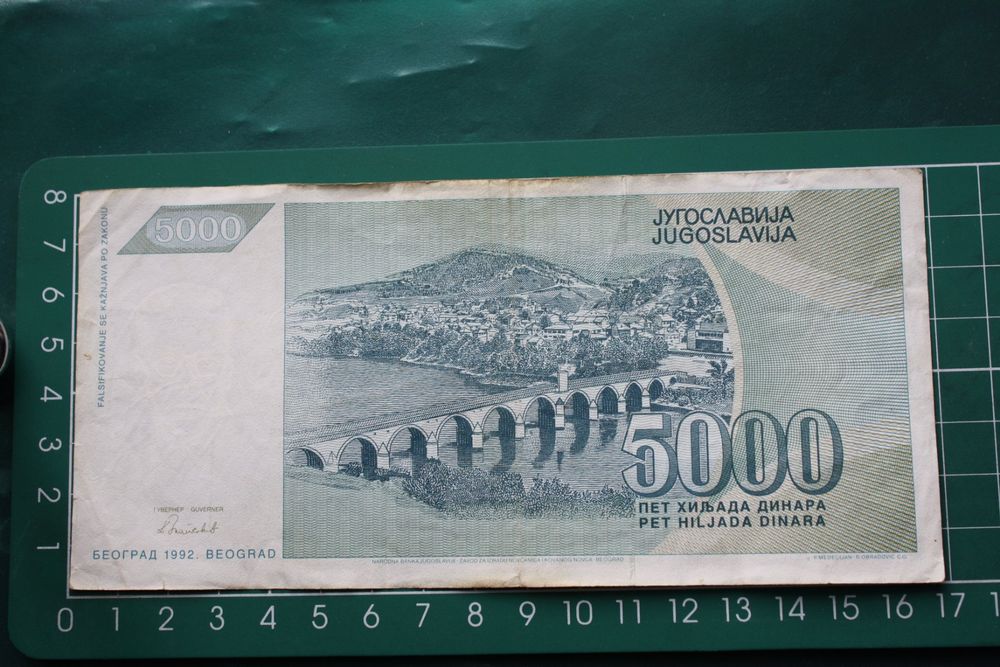 currency banknote jugoslavija 5000 dinara 1992 (Gebraucht) in Laupen BE ...
