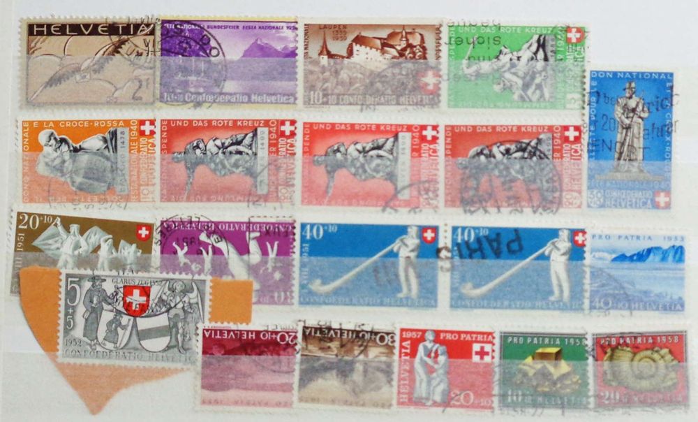 SCHWEIZ: Lot gestempelter Marken, meist Pro Patria, O (Gebraucht) in ...