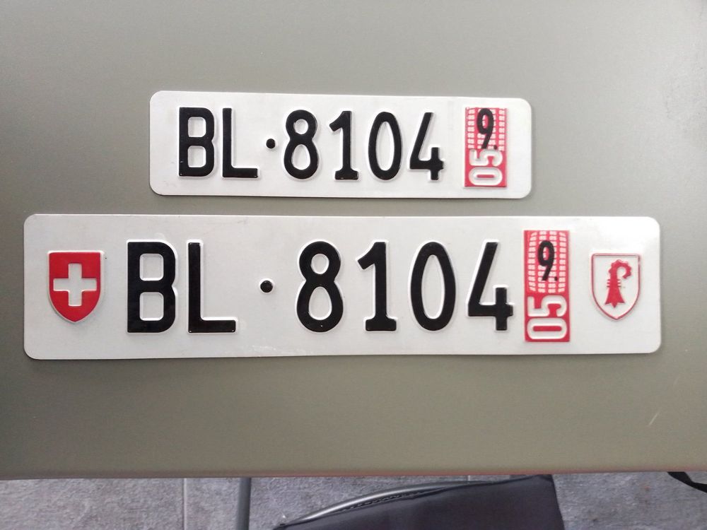 altes Schweizer Kennzeichen / BL 8104 (Gebraucht) in Brugg AG für CHF ...