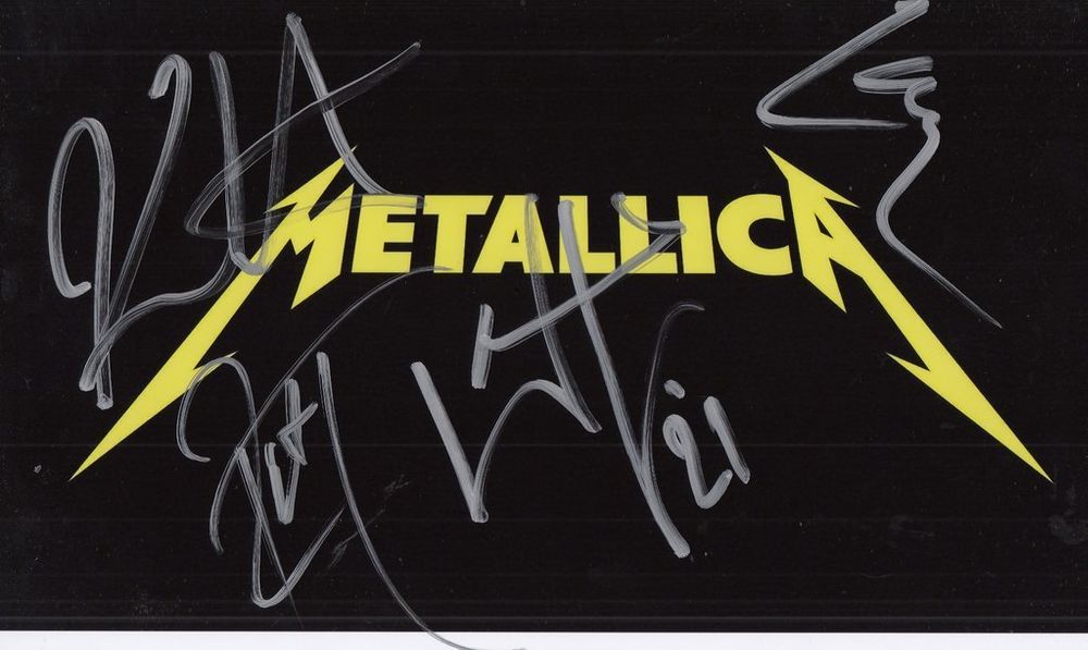 METALLICA / TOP AUTOGRAMME / GROSSFOTO / 2 MAL (Gebraucht) in Egg b ...
