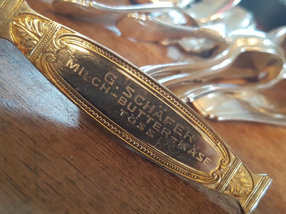 Buttermesser G. Schäfer Milch Butter Käse Töss Jubiläum? (Gebraucht) in ...