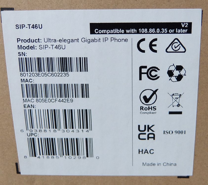 Yealink SIP-T46G Gigabit IP Phone (Neu und originalverpackt) in Basel für CHF 50 – mit Lieferung ...