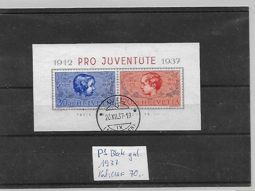 PJ Block 1937 gest. Kat: CHF 70.- | Kaufen auf Ricardo