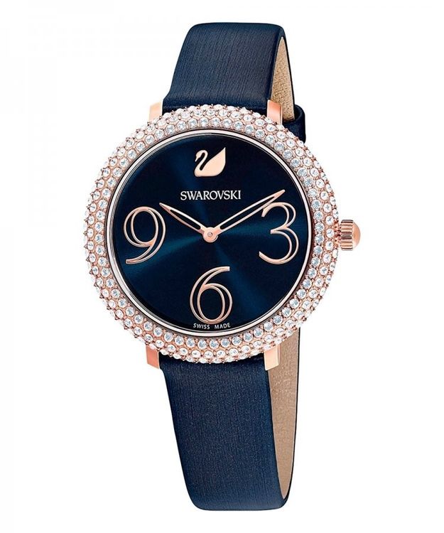 SWAROVSKI Uhr, Crystal Frost, Rosé Gold, Lederband, #5484061 (Neu ...
