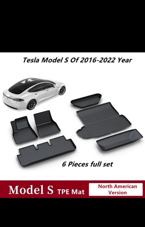 Tesla Model S 2016-2022 Gummimatten Set 6-Teilig NEU | Kaufen auf Ricardo