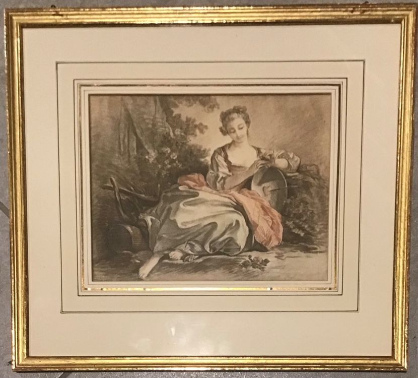 Francois BOUCHER (1703-1770) Kolorierte Radierung (Gebraucht) in Root ...
