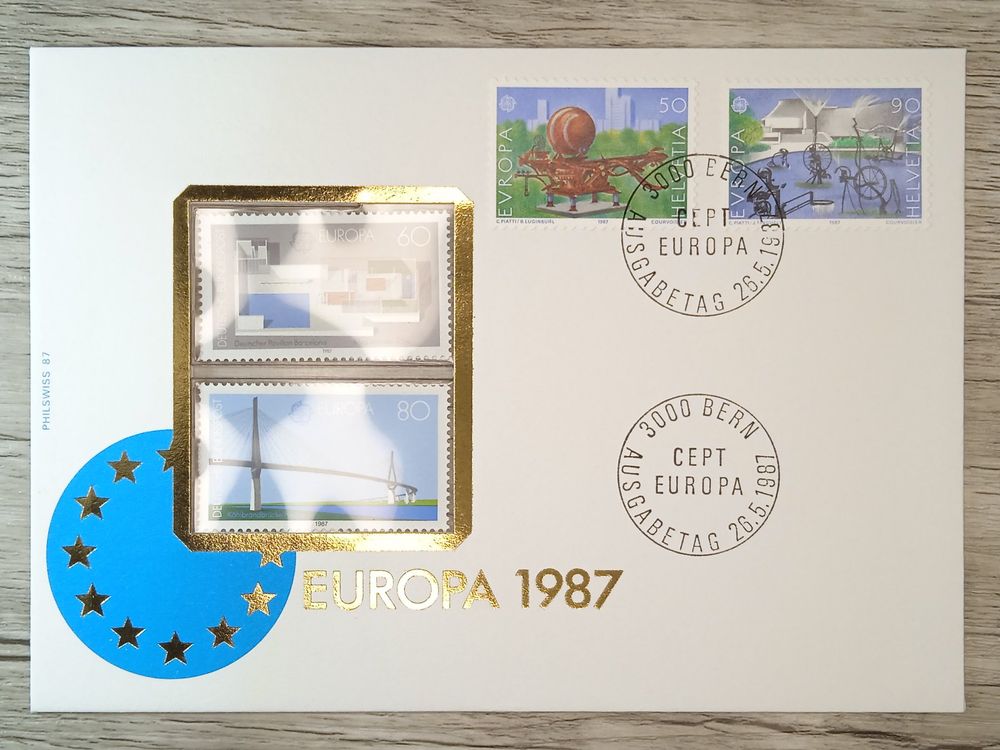 TR51 Enveloppe + Timbre Suisse 1987 (Gebraucht) in Cousset für CHF 1.25 – mit Lieferung auf ...