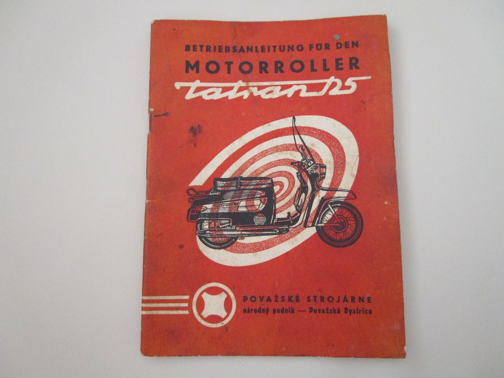Motorroller TATRAN S 125 Betriebsanleitung Ausgabe 1965 !!! | Kaufen ...