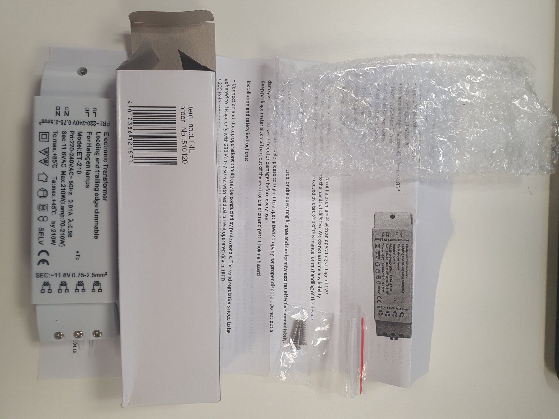 💡Halogen🧠Transformator Transmedia TRAFO 230/12V 105W lampe (Neu und ...